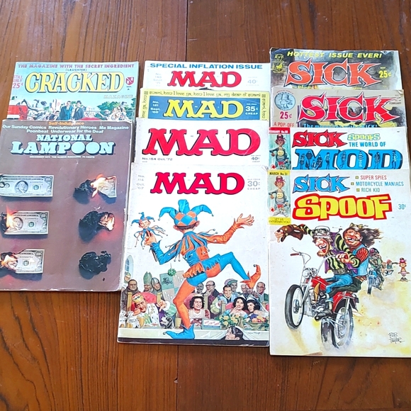 MAD Magazine, National Lampoon, Cracked, Sick | Other | Vintage Mad ...